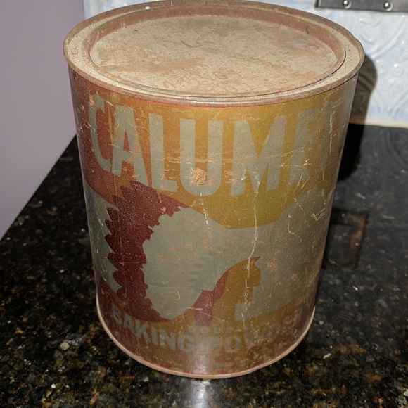 calumet baking powder | Art | Antique Baking Powder Tin Can Size Of A ...